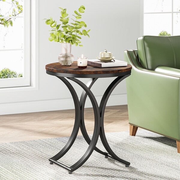 White Gold Side Table Round End Table Modern Small Coffee Table Accent C Table On Sale Bed Bath Beyond 38428279