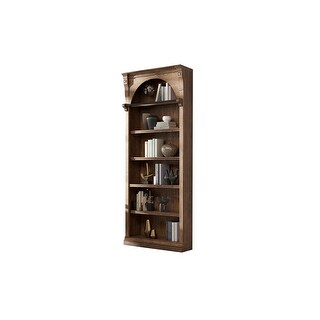 Traditional 8' Tall Wood Bookcase, Storage Organizer, Display Shelf ...