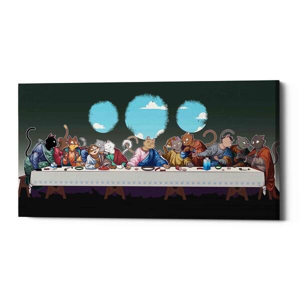 Epic Graffiti 'The Cat's Last Supper' Canvas Wall Art - Bed Bath ...