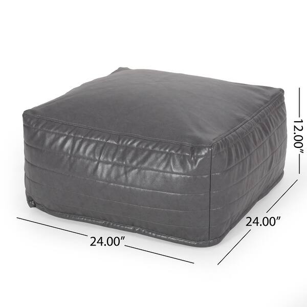 Stylish look Faux Leather Rectangle Pouf Easy to maintain - Bed Bath ...