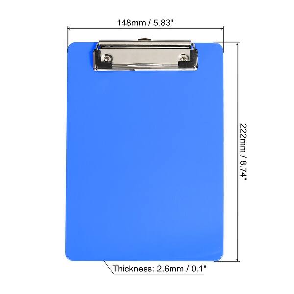 Clipboards Hardboard Low Profile Clip 8.9x12.6 Inch A5 Letter Size ...