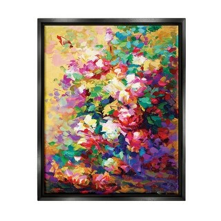 Stupell Vivid Abstract Roses Framed Floater Canvas Wall Art Design by Leon Devenice - Bed Bath ...
