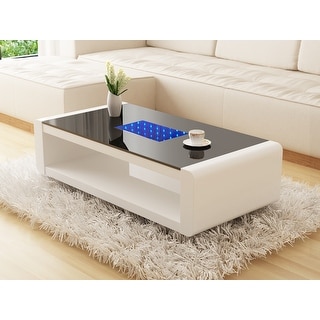 Chelsea Modern & Contemporary Style Built in LED Coffee Table Made with ...