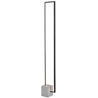 Dainolite Florence LED Floor Lamp - 34W - Black Finish - Concrete Base ...