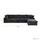 160.6" Modern Linen Sectional Sofa，4-seater Modular Couch with Storage ...