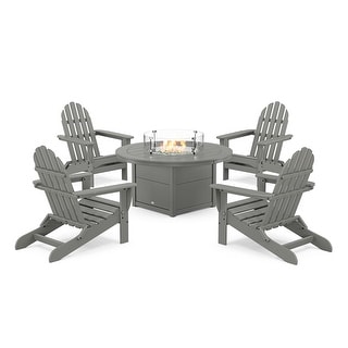 POLYWOOD 6-piece Conversation Set with Fire Pit Table - Bed Bath ...