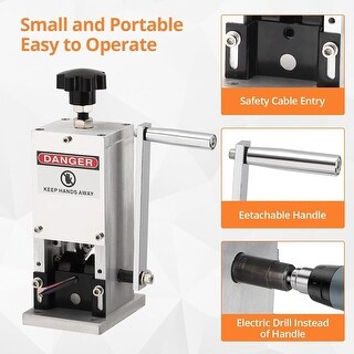 Manual Wire Stripper Machine, 0.06"-1" Wire Cable Stripping Tool - Bed ...