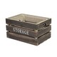 Brown Wood Storage Labeled Crates (Set of 3) - Bed Bath & Beyond - 36487147