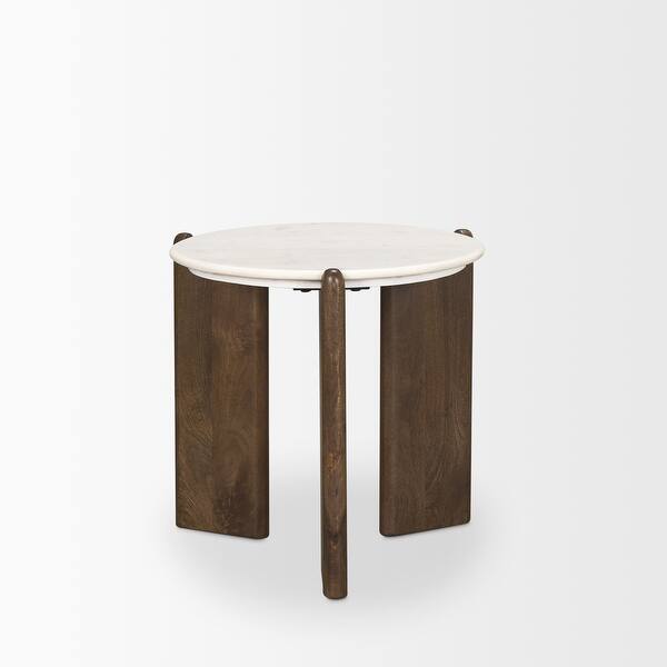 dark brown marble side table