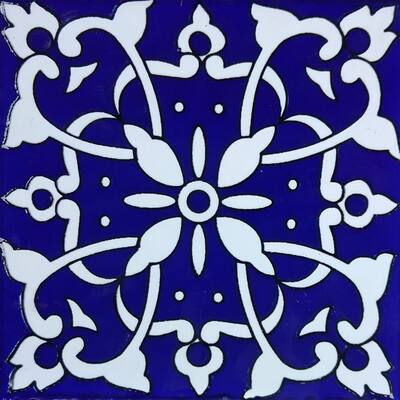 5sf Mediterranean Blue Tile Design 6x6 Pool, Kitchen, Bathroom, Wall ...
