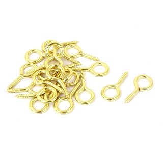Jewelry Garden Vine Wire 3.9mm Thread Dia Eyelet Screw Eye Hook 20pcs ...
