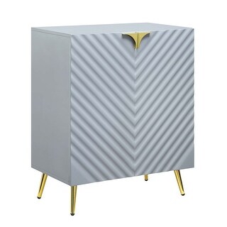 Gray Wooden Console Table with Adjustable Shelves - Bed Bath & Beyond ...