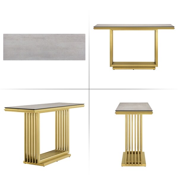 60 inch glass console table store