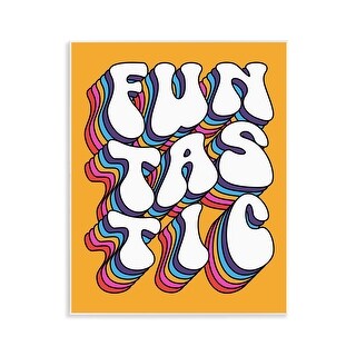 Stupell Funtastic Groovy Typography Wall Plaque Art Design By Ahmed ...