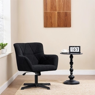 Velvet Desk Chair Swirl Office Chair No Wheels Computer Task Chair ...
