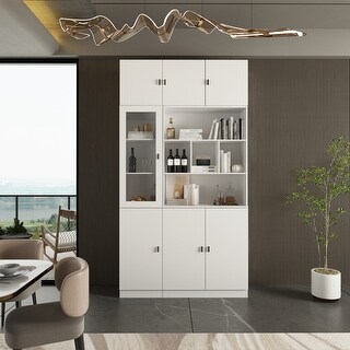 Timechee Combined Bookcase Kitchen Cabinet Display Cabinet Pantry - Bed ...