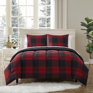 7pc Full Size Comforter Set Microfiber All Season Red - Bed Bath ...