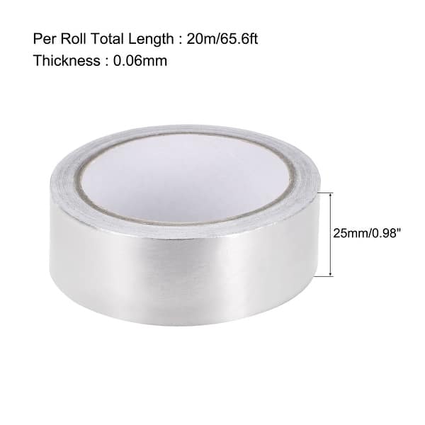 Aluminum Foil Tape for HVAC, Patching Hot Cold Air Ducts 20m/65.6ft ...