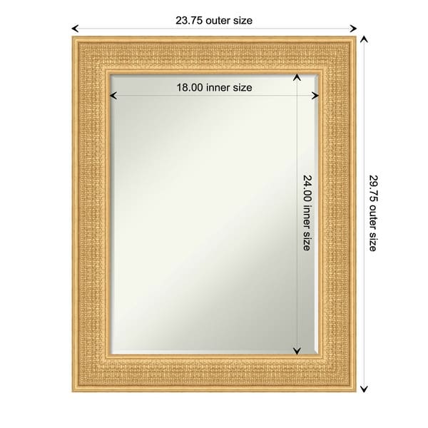 Trellis Half-Inch-Bevel Wood Framed Bathroom Vanity Wall Mirror ...