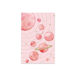 Pink Solar System Print On Acrylic Glass by Emanuela Carratoni - Bed ...