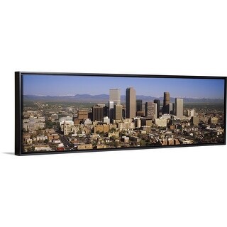 "Skyscrapers in a city, Denver, Colorado" Black Float Frame Canvas Art ...
