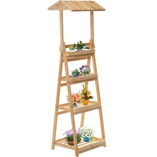 Multi-Functional Wooden Shelf Plant Stand, Storage Rack and Bookcase ...