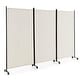 Portable 3-Panel Folding Room Divider with Lockable Wheels - 103" x 12 ...