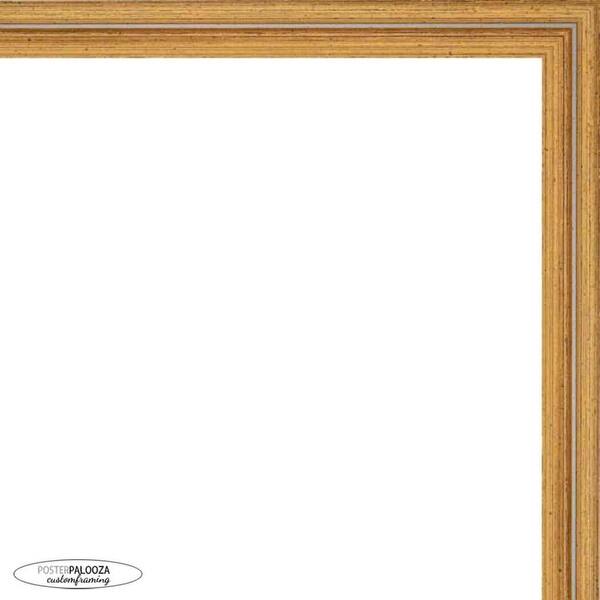 16x12 Traditional Gold Complete Wood Picture Frame with UV Acrylic ...
