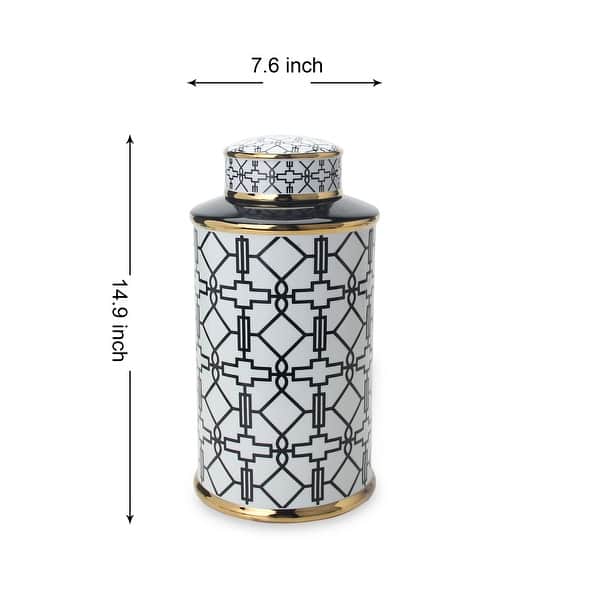 Beloved Geometric Jar with Lid - Bed Bath & Beyond - 38110234