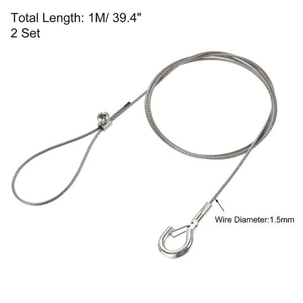 Picture Hanging Wire Kit, 2Set 1M Load 66 lbs, with Single Hole Fixing ...