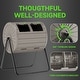 Dual Chamber Tumbling Composter, 43 Gallon Outdoor Tumbling Composter ...