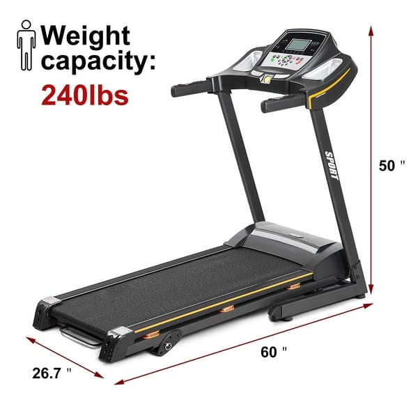 Folding Electric Treadmill with Incline and Hydraulic Rod Mechanism ...