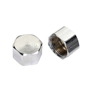 0.25 in. Round Chrome Compression Cap in Stainless Steel - Bed Bath ...
