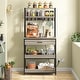 5-Tier Kitchen Bakers Rack with 4 Power & USB Outlets, Microwave Stand ...