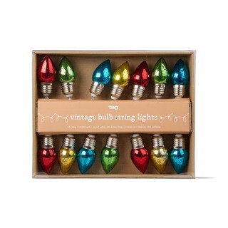 Vintage LED String Lights 14 Count - Multicolor Indoor Decorative ...