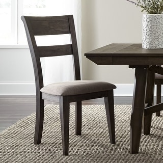 Double Bridge Dark Chestnut Splat Back Side Chair (Set of 2) - Bed Bath ...