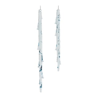 Melted Glass Icicle Drop Ornament (Set of 6) - Bed Bath & Beyond - 37972534