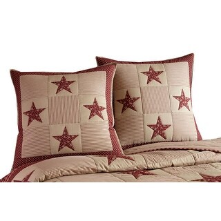 Park Designs Red Sturbridge Patch Euro Sham - Bed Bath & Beyond - 40771430