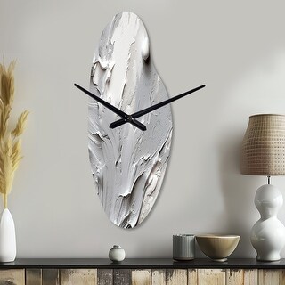 Designart - Grey and Cream Harmony In Chaos I - Abstract Large Wall ...