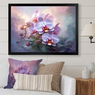 Designart "Orchids Enigmatic Of Flowers" Orchids Framed Canvas Wall Art ...