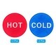 Self Stick Hot/Cold Water Label, Acrylic Waterproof Adhesive Sticker ...