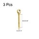 Split Cotter Pin - mm x mm Solid Brass 2-Prongs Gold Tone 3Pcs - Bed ...