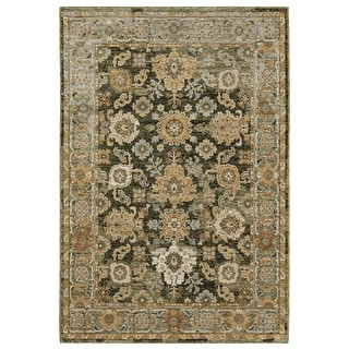 Style Haven Adalynn Bordered Traditional Green/ Gold Area Rug - Bed ...