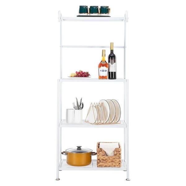 4-Layer Wire Mesh Shelf Kitchen Microwave Rack Storage Cart - Bed Bath ...