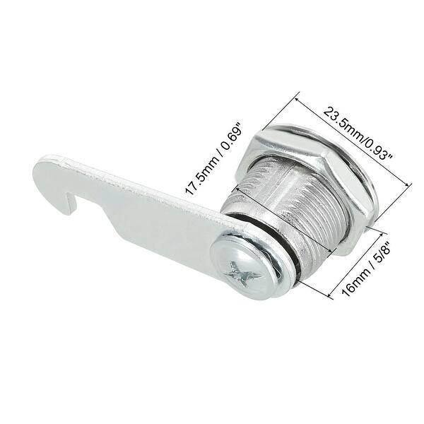 Cam Lock 5/8" Fits Up to 5/16" Thickness Panel Keyed Alike Zinc Alloy ...