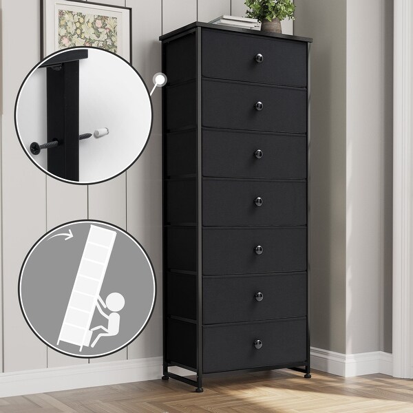 Grey slim drawers store