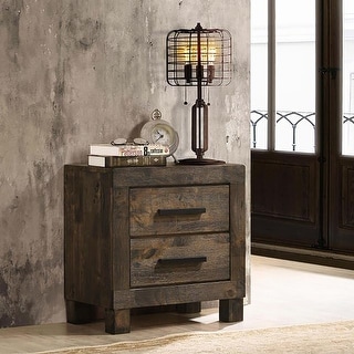 Blenden Rustic Golden Brown 2-drawer Nightstand - Bed Bath & Beyond ...
