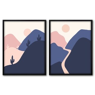 Americanflat 2 Piece 11x14 Unmatted Framed Print Set - Spring Desert ...