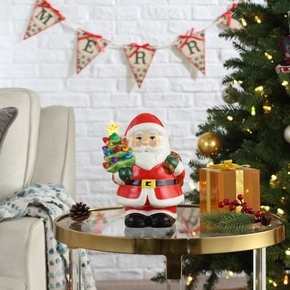 9" Nostalgic Ceramic Lit Santa - Bed Bath & Beyond - 39047354
