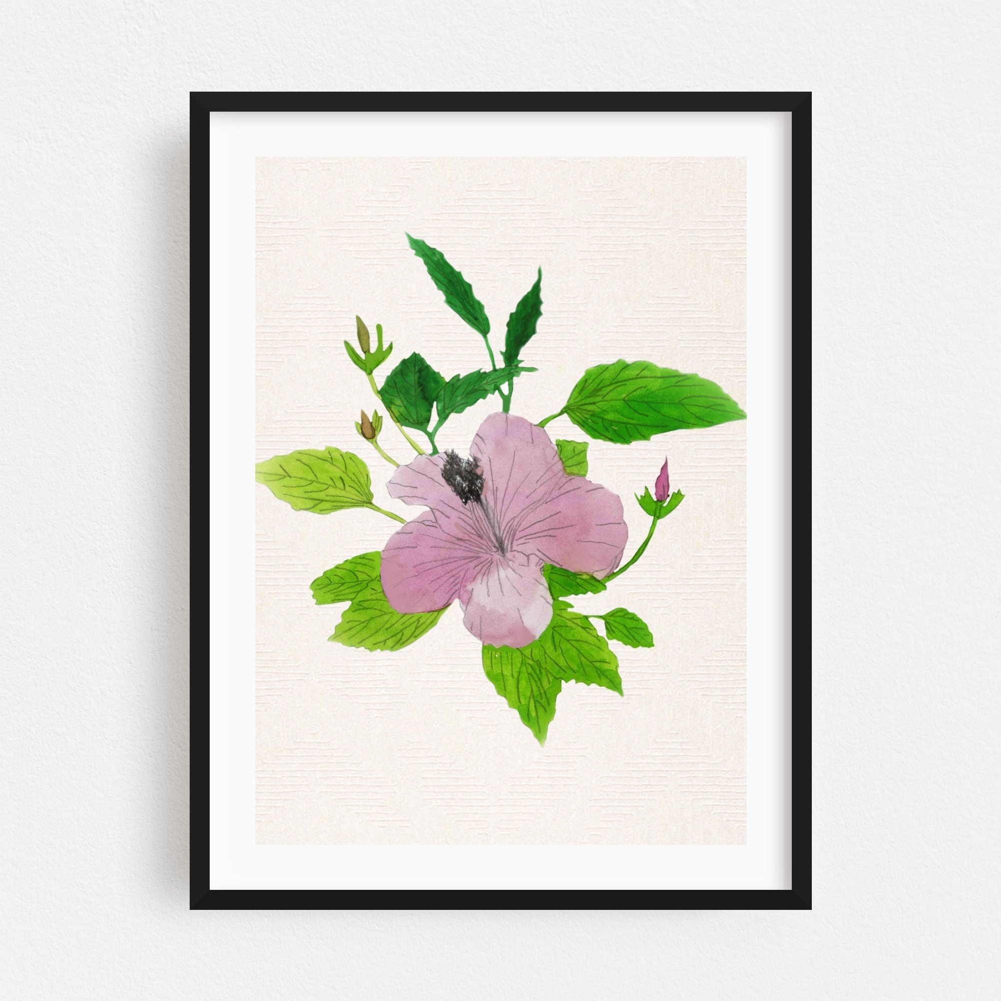 hibiscus tree drawing